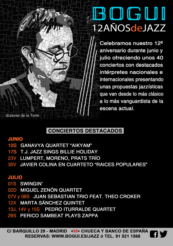 Bogui: 12 años de jazz (junio y julio de 2017, Madrid) [Noticias ...